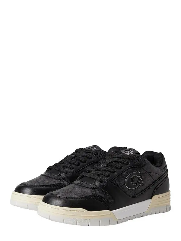 COACH Soho Signature Canvas Low Top Sneakers - Black