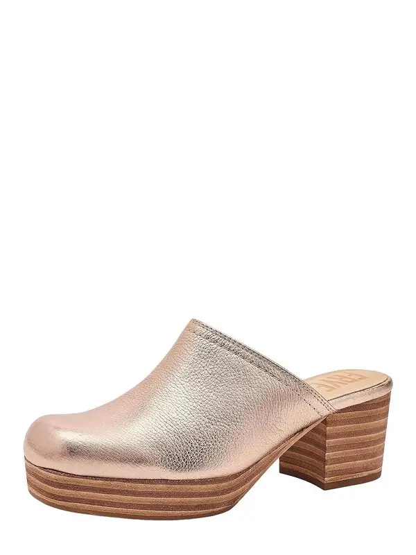 THE FRYE COMPANY Campus Clog With Block Heel - Gold