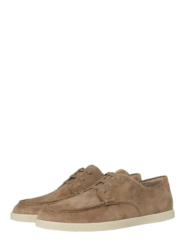 Vince Spencer Suede Lace-up Oxford Shoes - Beige