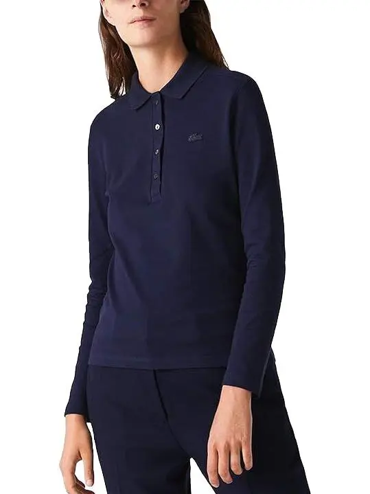 Lacoste Long Sleeve Slim Stretch Pique Polo - Multi