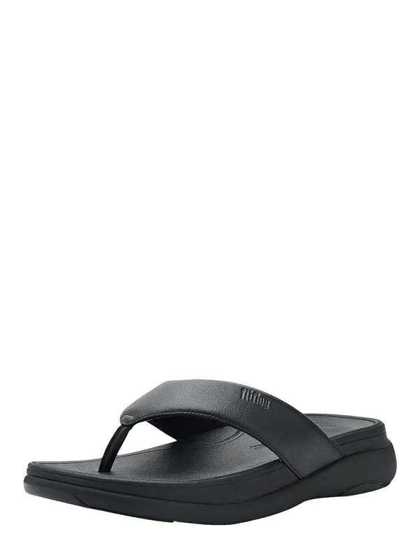 Fitflop F-mode Go Toe-post Wedge Sandals - Black