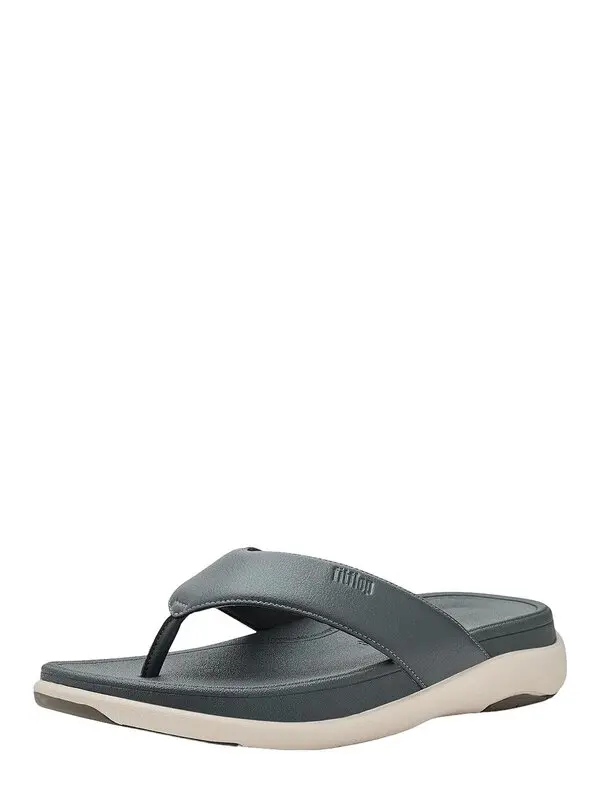 Fitflop F-mode Go Toe-post Wedge Sandals - Charcoal