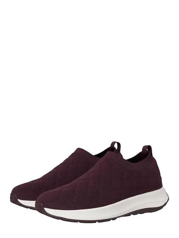 Fitflop F-mode Flow Quilted Knit Slip-on Sneakers - Purple