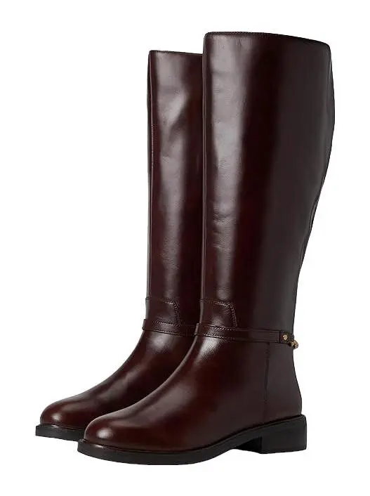 Vince Camuto Adria Knee High Riding Boot With Ankle Link Detailing - Brown