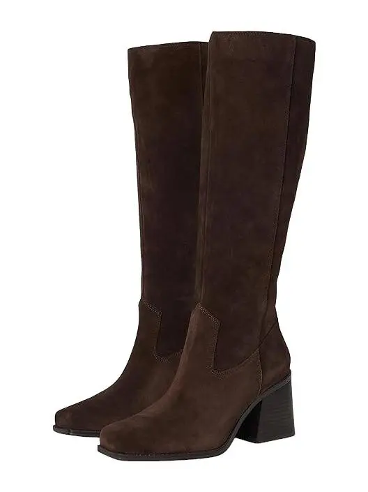 Vince Camuto Sangeti Knee High Stacked Heel Boots - Brown