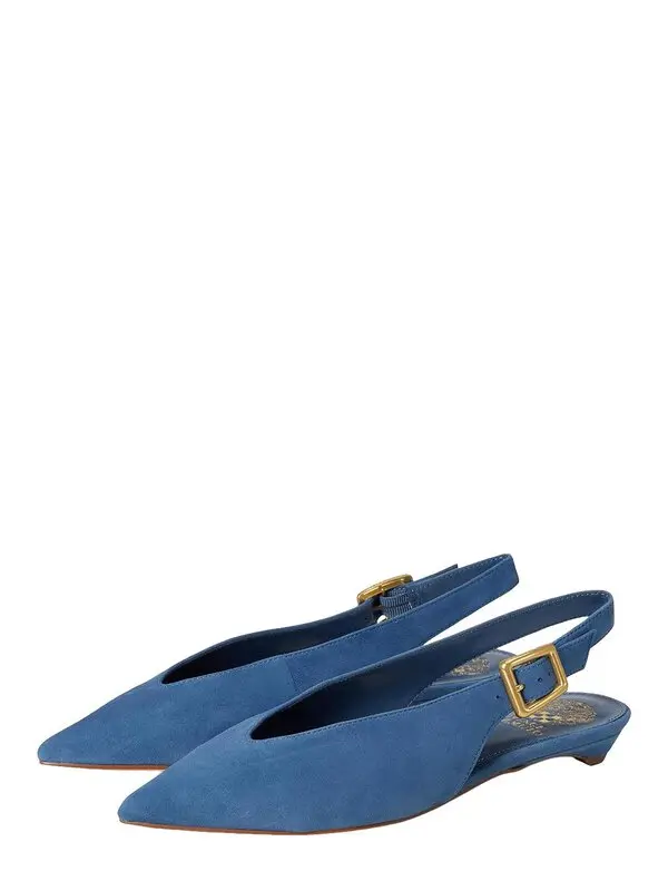 Vince Camuto Valther Slingback Kitten Heel Mules - Blue