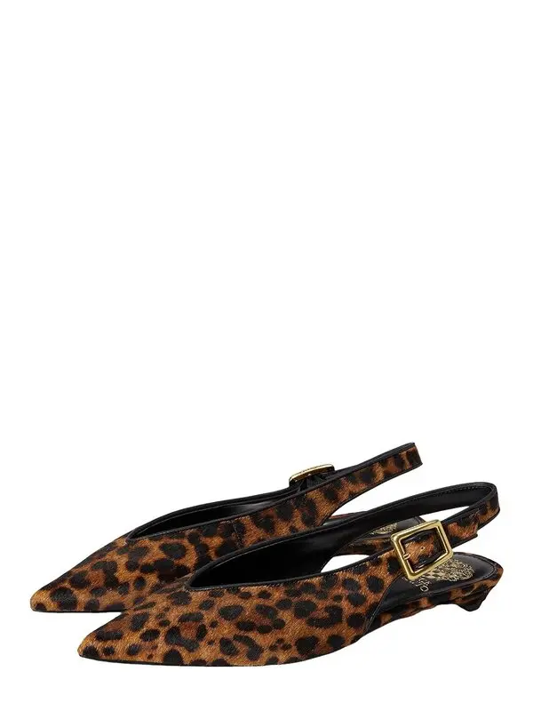 Vince Camuto Valther Slingback Kitten Heel Mules - Tan