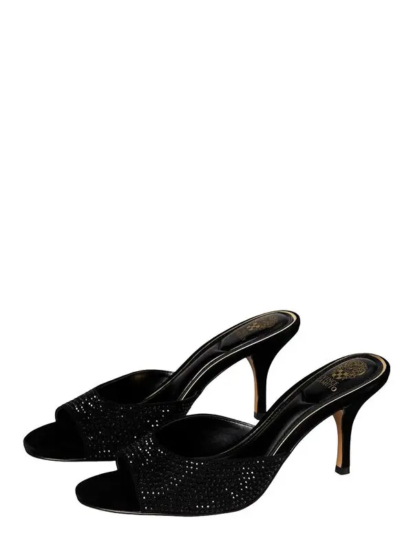 Vince Camuto Prynn Embellished Stiletto High Heel Mule Sandals - Black