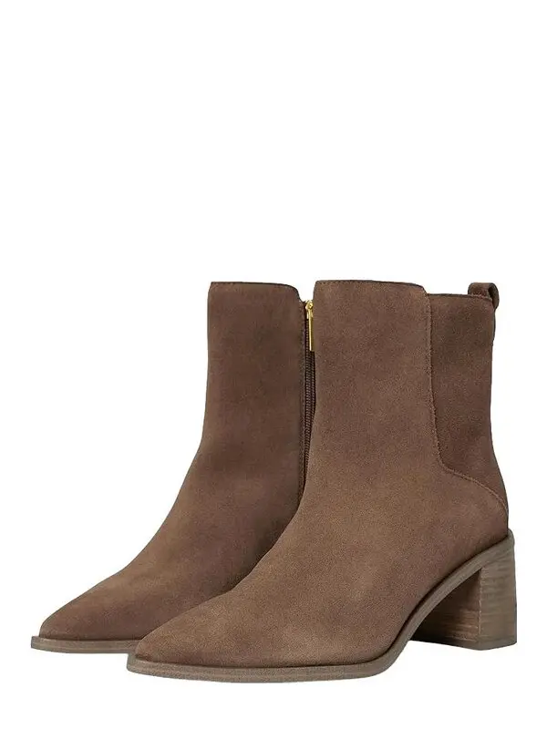 Vince Camuto Lorelai Block Heel Bootie Boots - Taupe