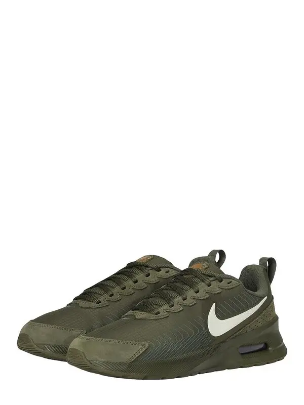 Nike Max Nuaxis Premium Athletic Lace-up Sneakers - Khaki