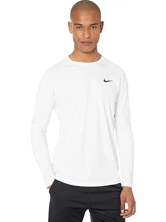 Nike Essential Long Sleeve Hydroguard Swim Shirt - White