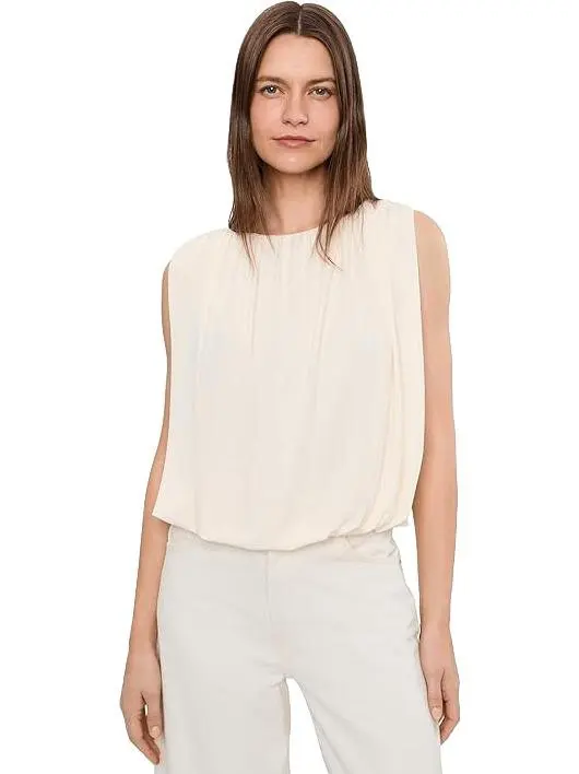 Vince Sleeveless Bubble Top - Bone