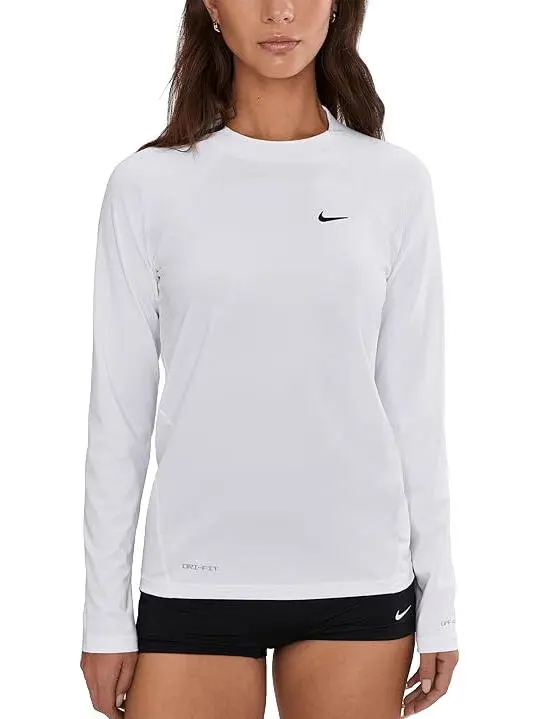 Nike Dri-fit Uv Long Sleeve Hydroguard Swimwear - White
