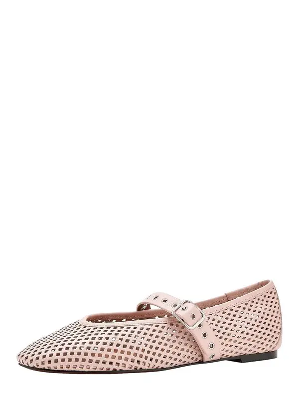 Madewell Remy Overlasted Mary Jane Perf Dress Flats - Pink