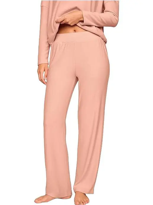Eberjey Softest Sweats Straight Pants - Pink