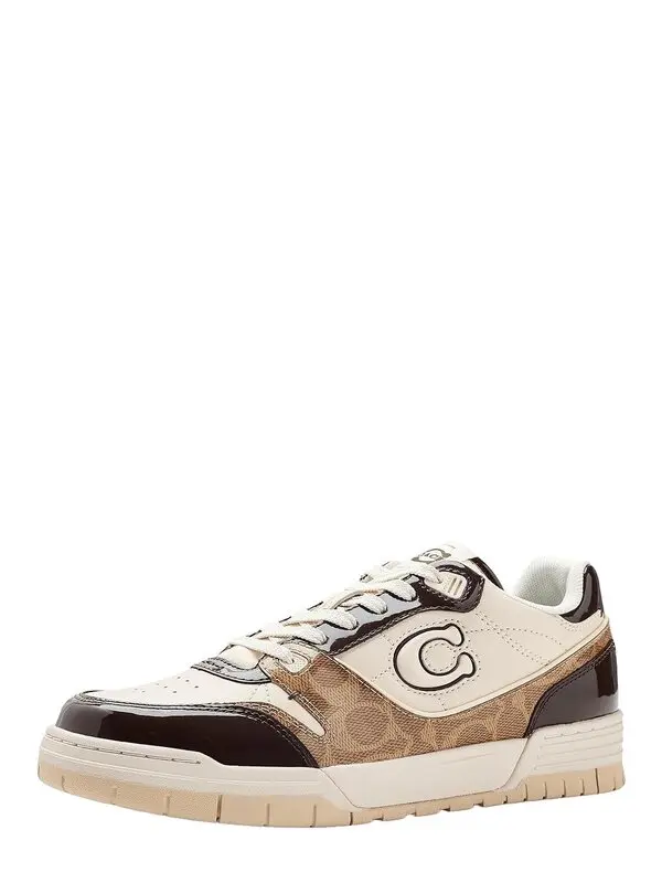 COACH Soho Signature Patent Leather Sneakers - Brown