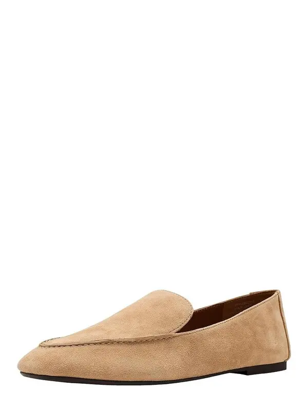 Madewell Suede Glove Loafer Flats - Taupe