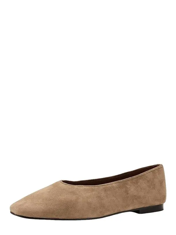 Madewell The Mylie Ballet Flat In Suede - Khaki