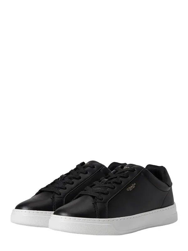 COACH High Line Lace-up Leather Sneakers - Black