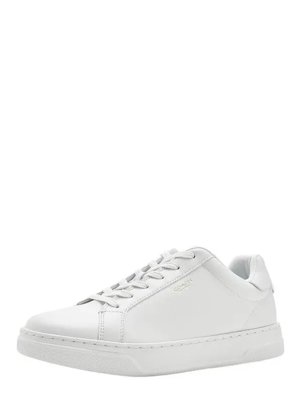 COACH High Line Lace-up Leather Sneakers - White