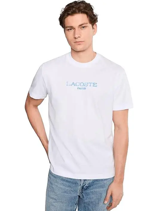 Lacoste Printed Cotton T-shirt T Shirt - White