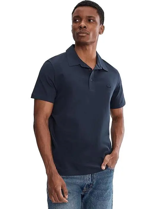Lacoste Regular Fit Commuter Polo Shirt Clothing Dark Grey - Navy