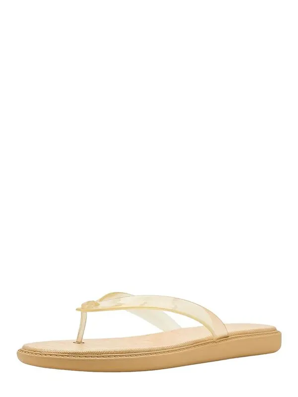 COACH Jelly Flip-flop Sandals - Vanilla