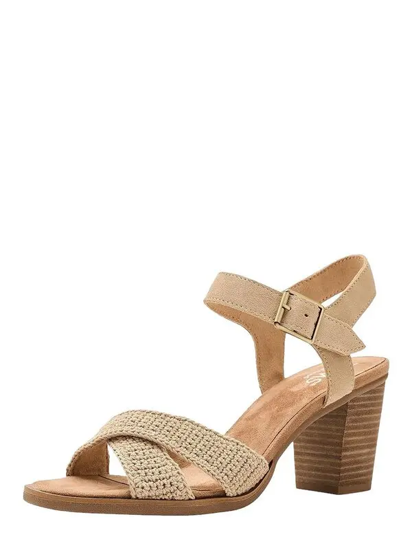 Toms Majorca Ankle Strap Dress Sandals - Beige