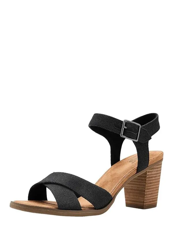 Toms Majorca Ankle Strap Dress Sandals - Black