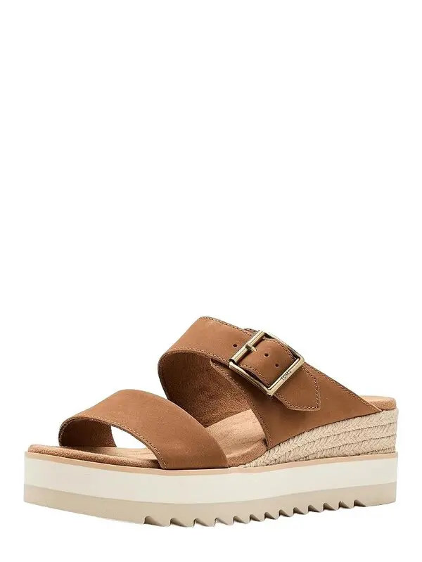 Toms Diana Buckle Wedge Mule - Brown