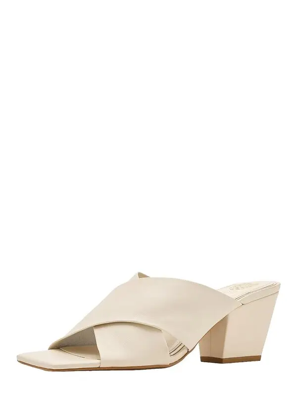 Vince Camuto Kespa Cross Band Mule Sandals - Beige
