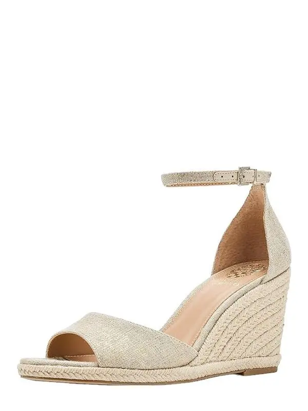 Vince Camuto Felyn Espadrille Wedge Sandals With Ankle Strap - Tan
