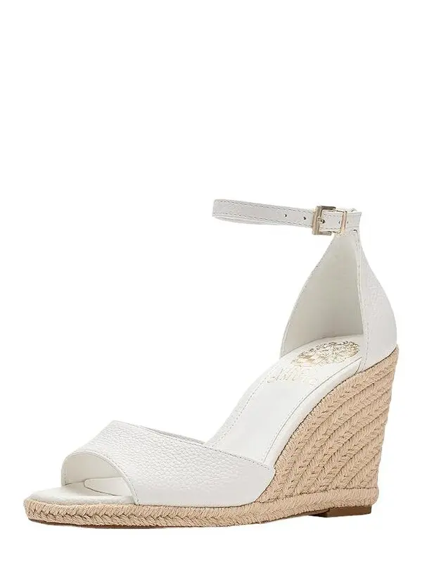 Vince Camuto Felyn Espadrille Wedge Sandals With Ankle Strap - White