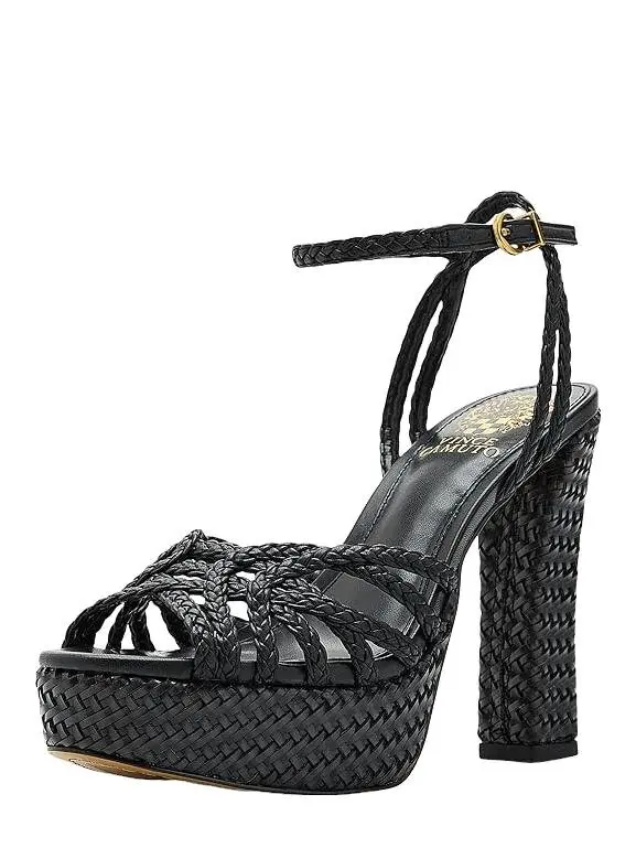 Vince Camuto Samlee Strappy Platform High Heel Sandals - Black