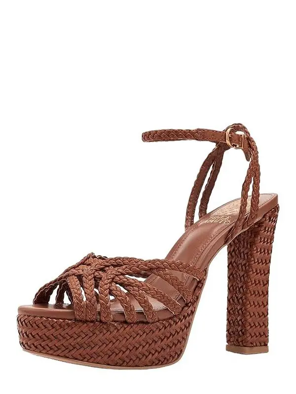Vince Camuto Samlee Strappy Platform High Heel Sandals - Gold