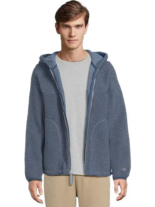 UGG Braid Full Zip Fleece Hoodie - Blue