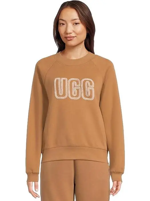 UGG Logo Crew Neck Sweatshirt - Brown