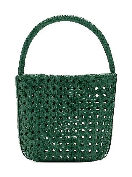 Madewell Micro Caning Bucket Bag - Green