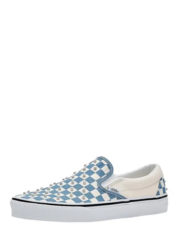 VANS Classic Slip-on Checkerboard Athletic Shoes - Blue