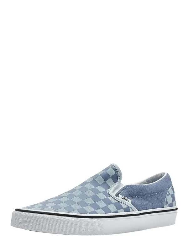 VANS Classic Slip-on Checkerboard Embellished Sneakers - Blue