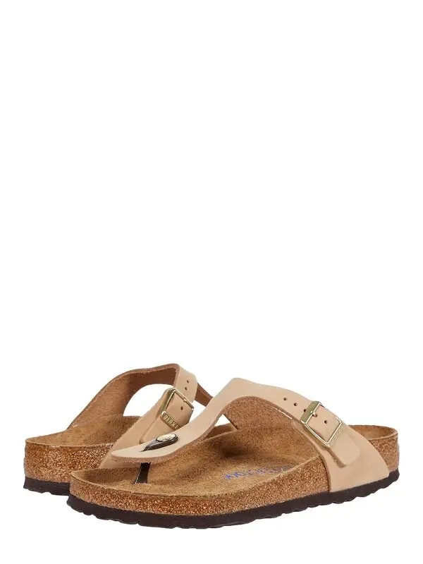 BIRKENSTOCK Gizeh Soft Footbed Thong Sandals - Tan