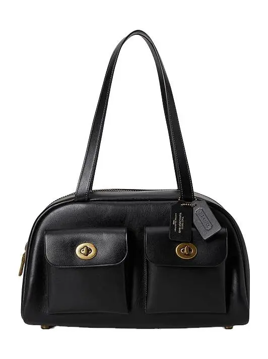 COACH Twin Turnlock Bag Shoulder Handbags - Black