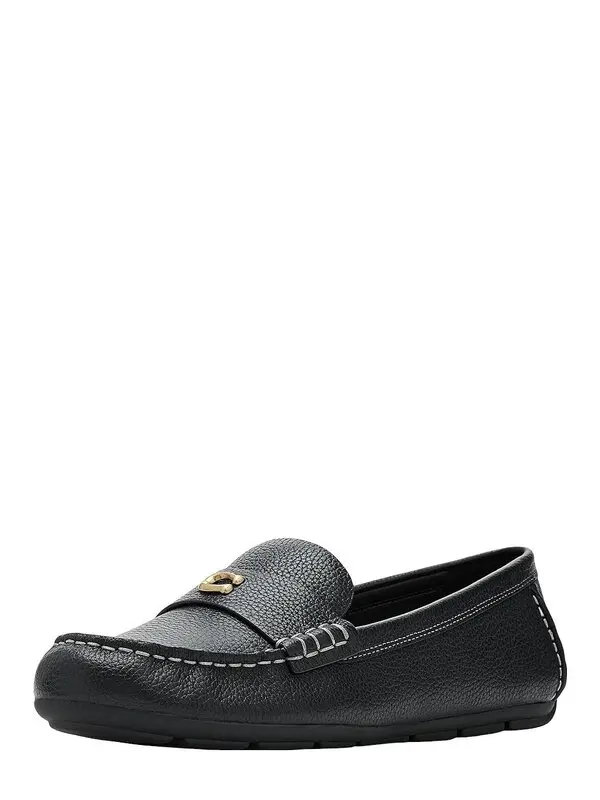 COACH Sculpted C Driver Loafers - Black