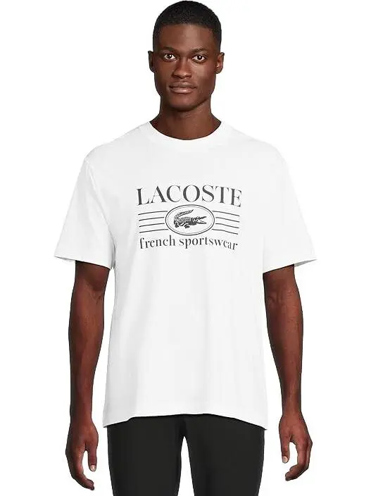 Lacoste Classic Fit Cotton Print T-shirt T Shirt - White