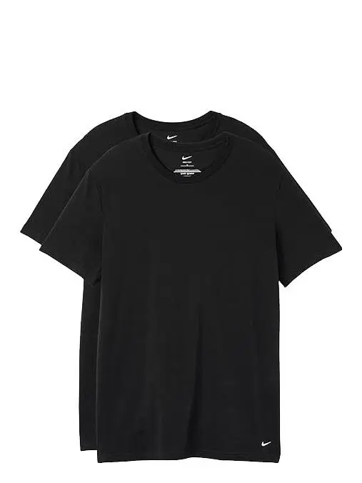 Nike All Day Cotton Stretch Short Sleeve Crew Neck 2-pack T Shirt - Black