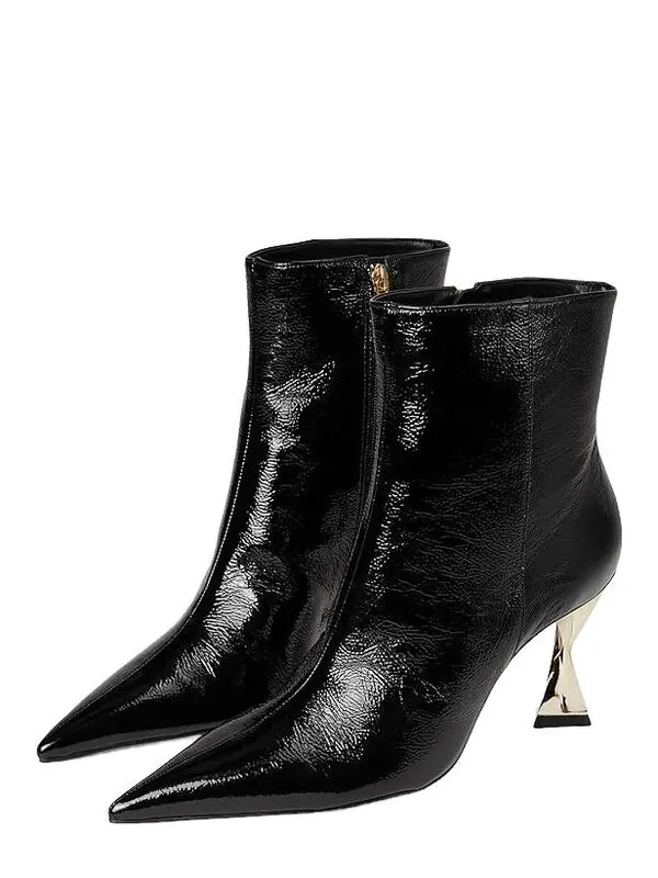 Schutz Elisha Pointed Toe Stiletto Ankle Boots - Black
