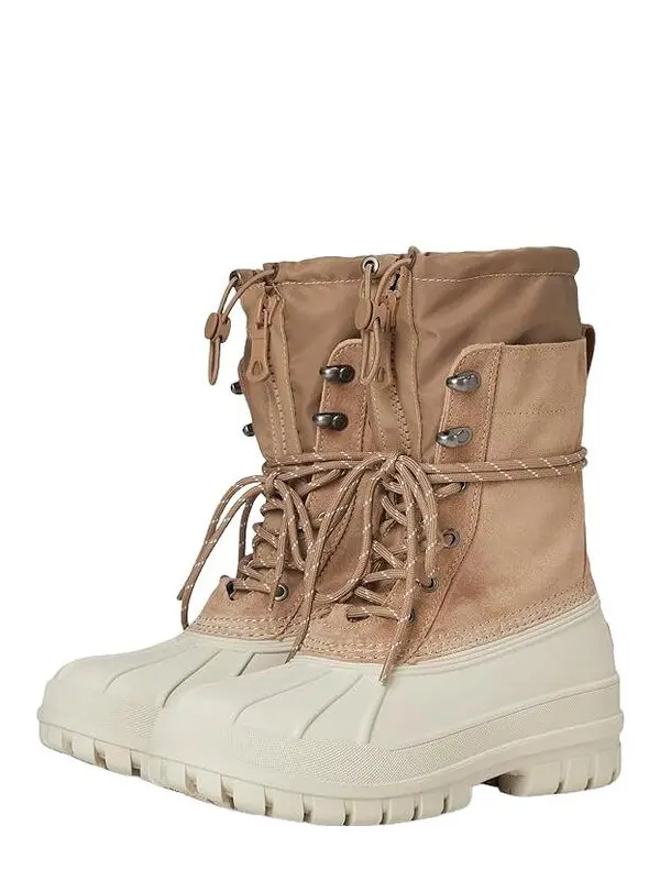 Hunter Skylar Leather Boots - Beige