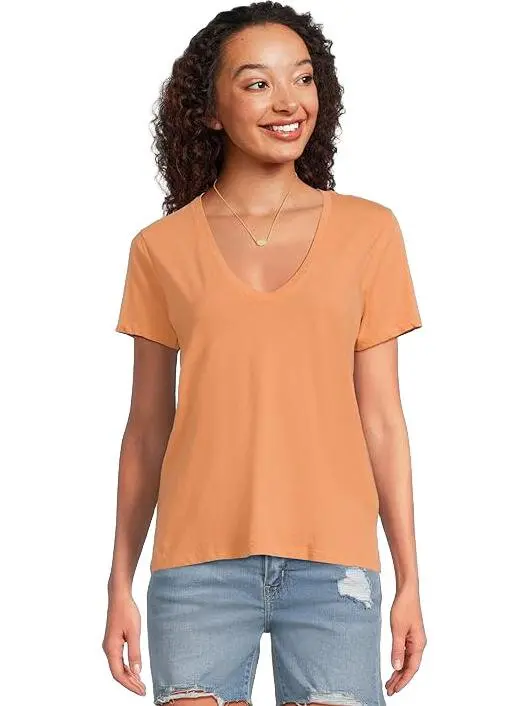 Madewell Northside V-neck Tee - Orange