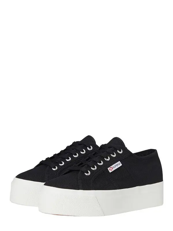 Superga 2790 Platform Athletic Shoes - Black