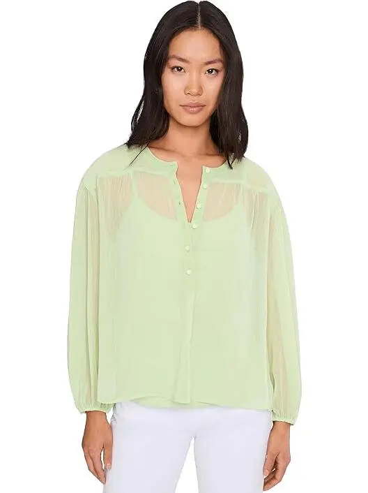 Vince Camuto Shirred Yoke Blouse - Green